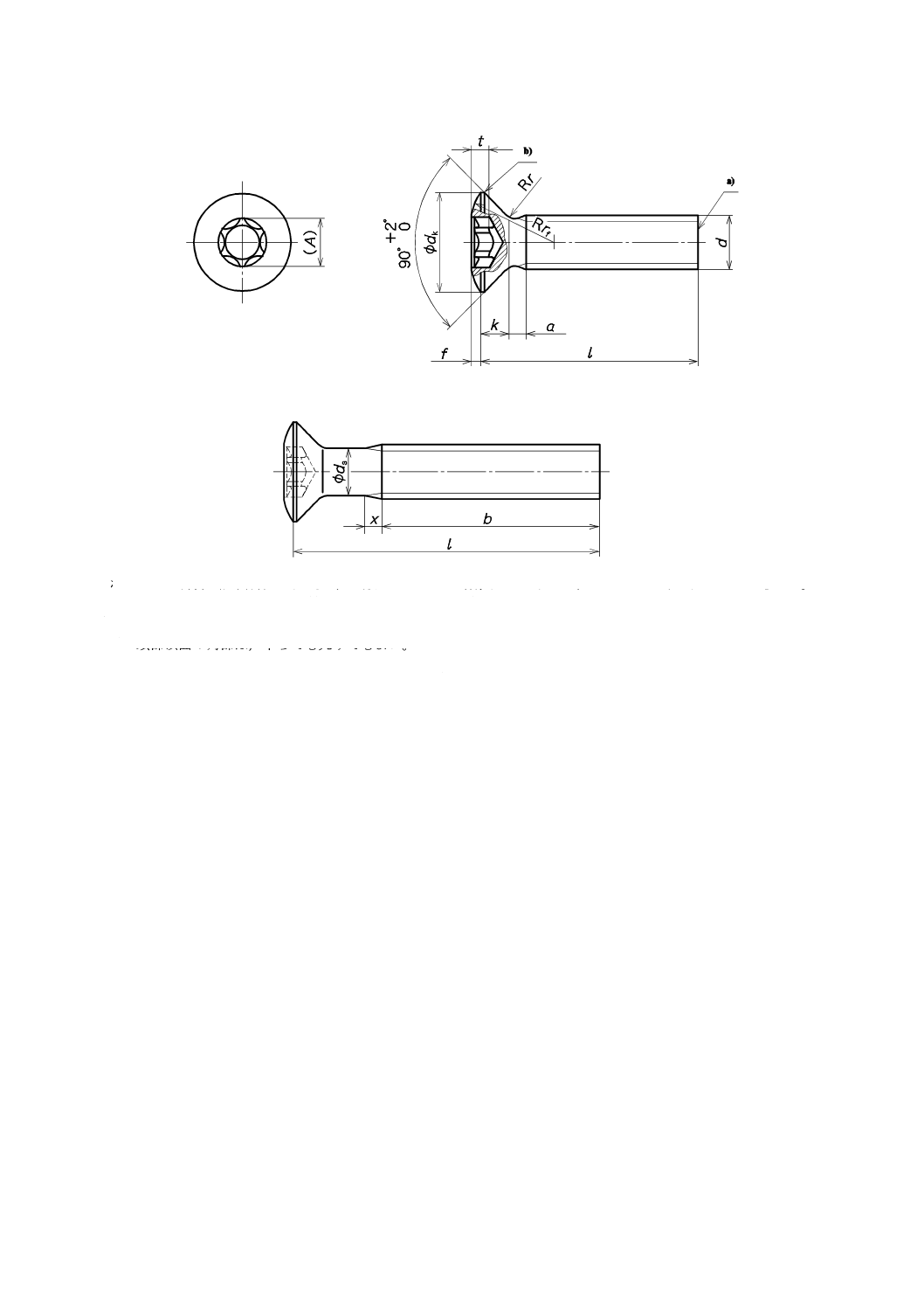 JISB1107:2018 ヘクサロビュラ穴付き小ねじ