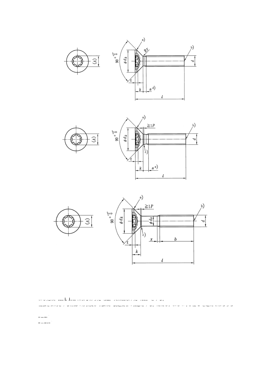 JISB1107:2018 ヘクサロビュラ穴付き小ねじ