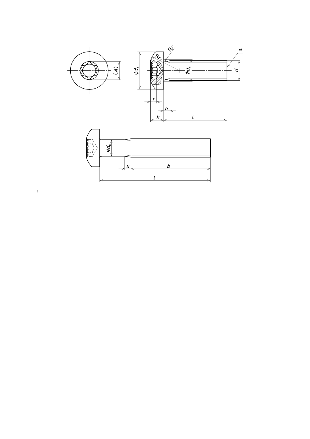 JISB1107:2018 ヘクサロビュラ穴付き小ねじ