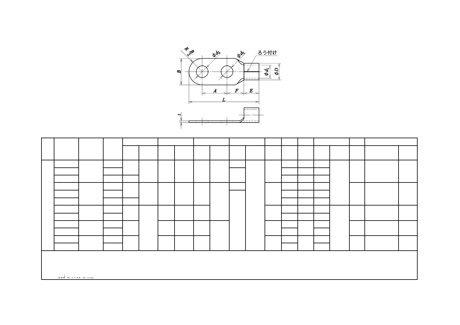 JISC2805:2010 銅線用圧着端子