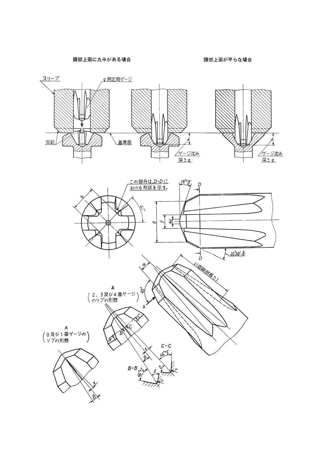 JISB1012:1985 ねじ用十字穴